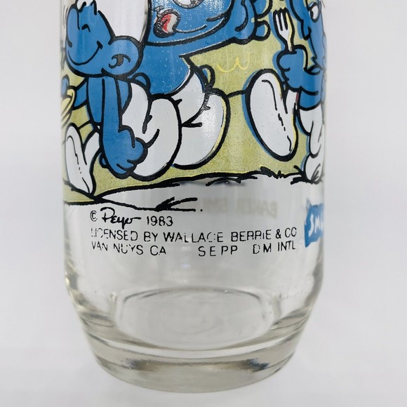 Smurfs | Dining | Vintage Baker Smurf Tall Drinking Water Glass ...